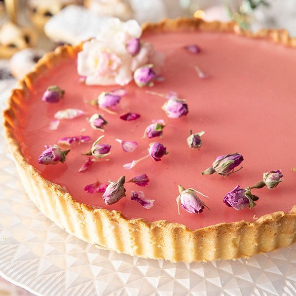 Pink Pannacotta Tart