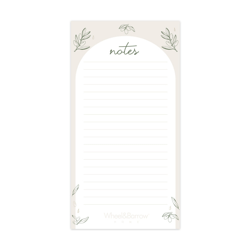 Plain Notepad with Olive Leaves
