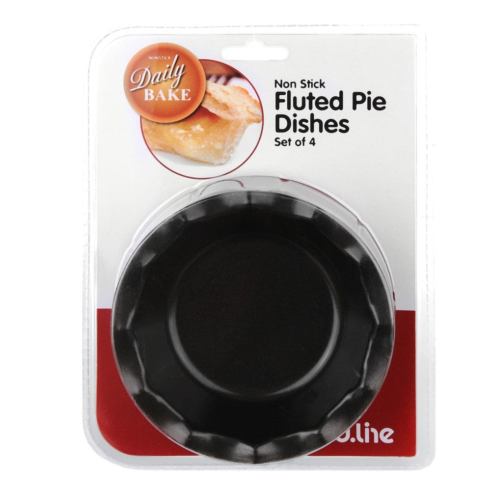 Non Stick Fluted Pie Tin Set